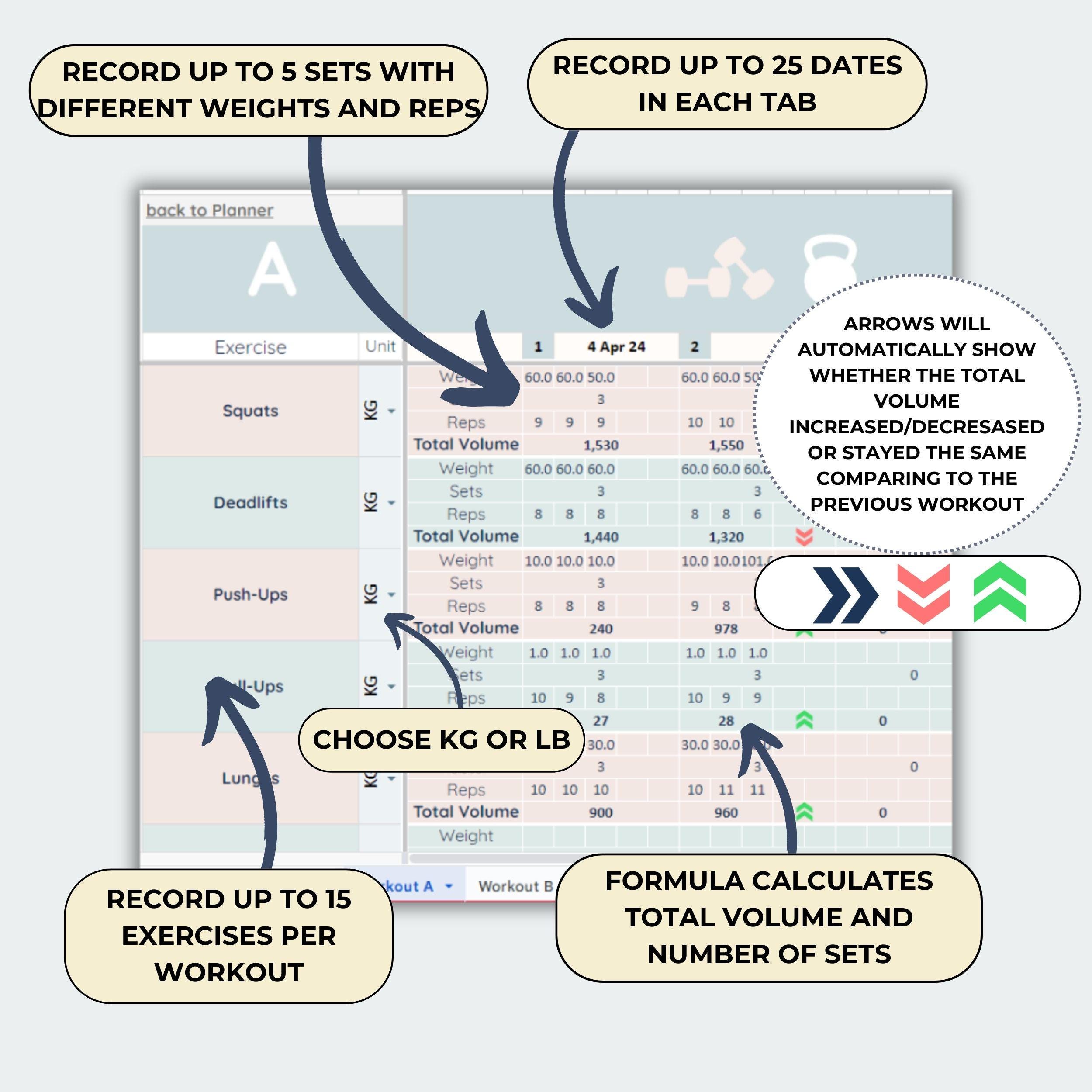 Customizable 12-week Workout Template: Personal Trainer Google Sheet (digital Download) - Etsy