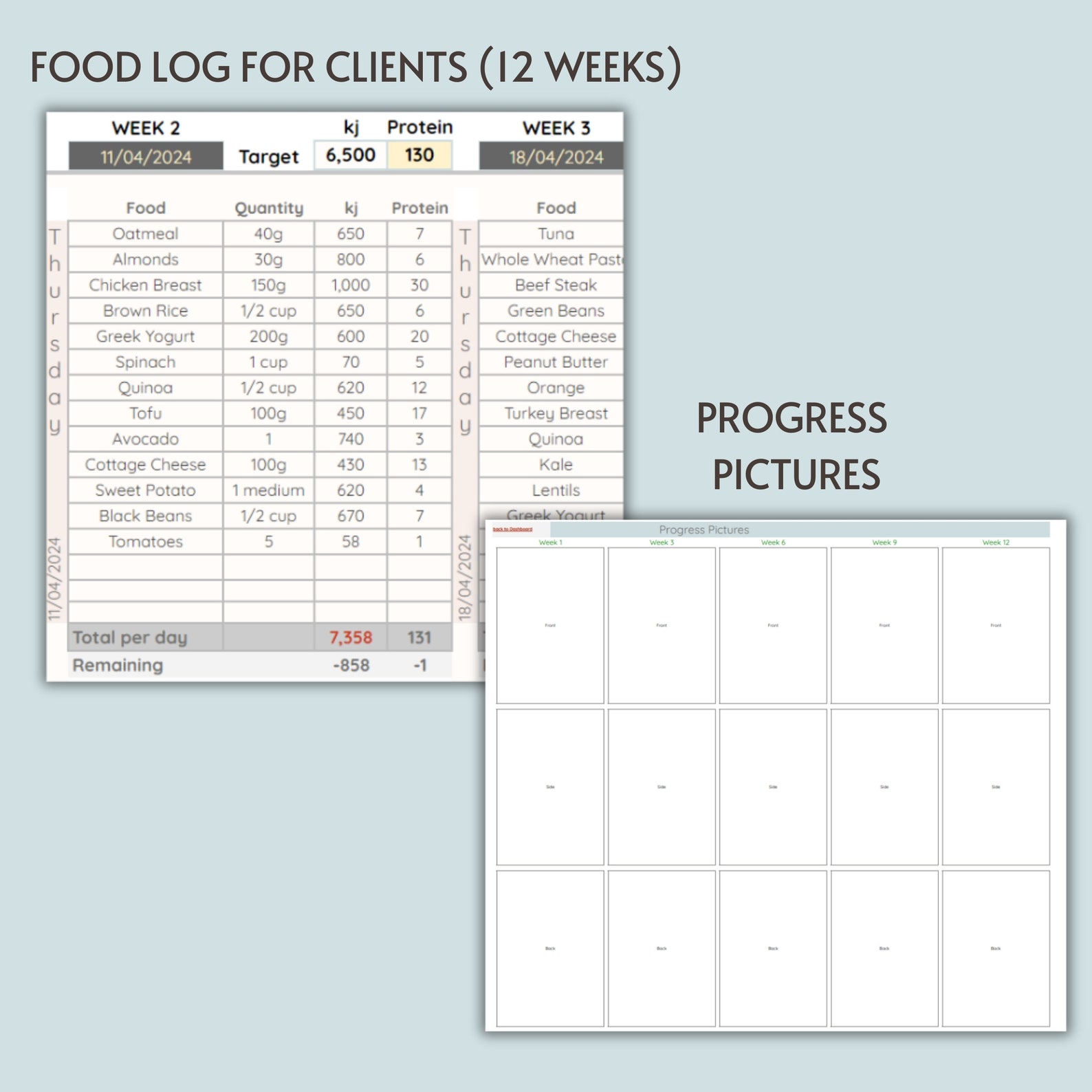 Fitness Coach Client Tracker: Training Program Spreadsheet (google ...