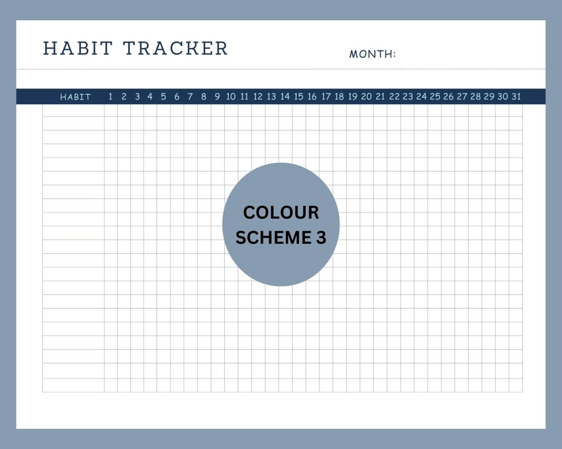 Daily Habit Tracker Printable, Monthly Routine Checklist, Minimalist ...