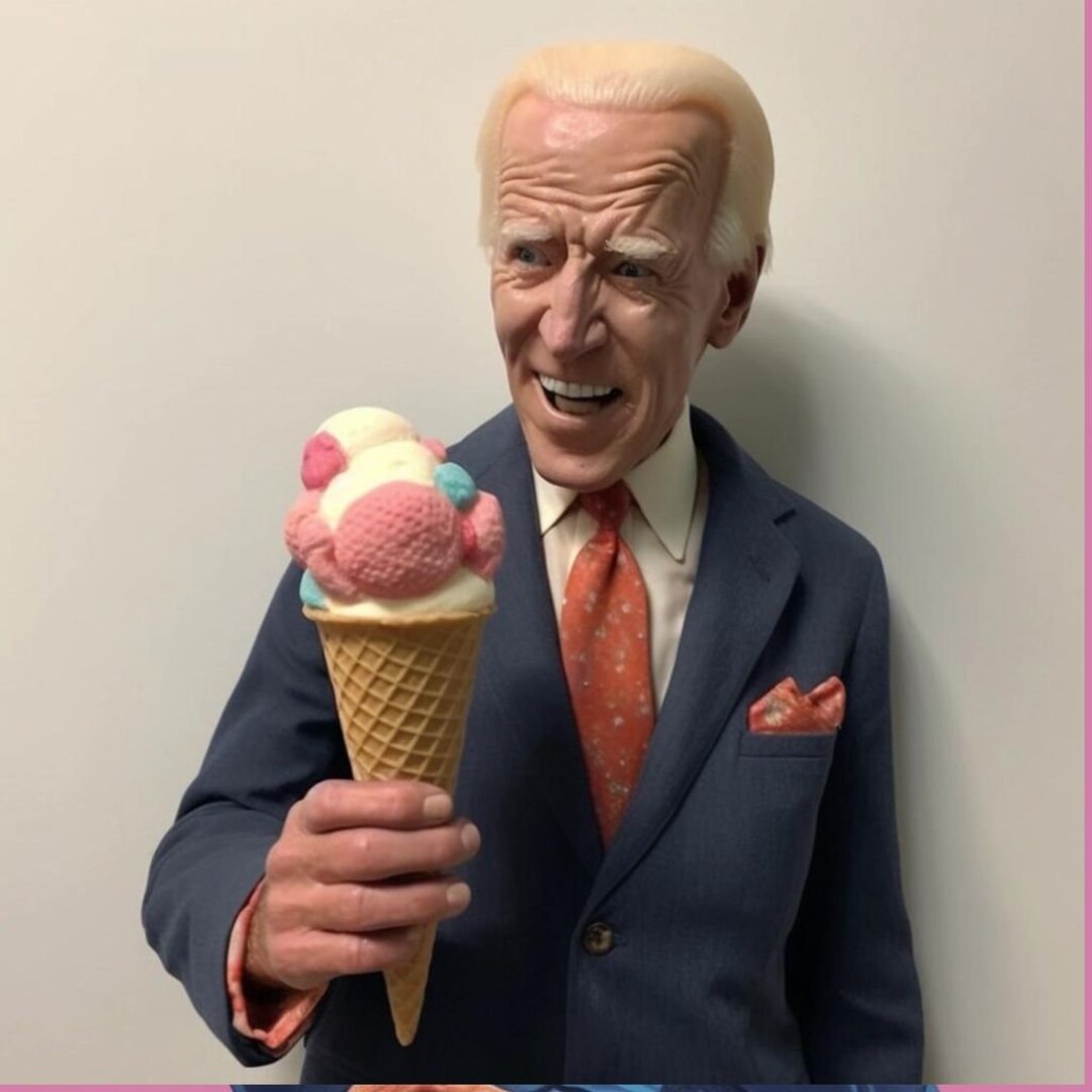 Joe Biden Claymation Eating Ice Cream Digital Download Clown President ...