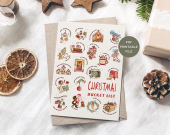 Printable Christmas Bucket List for Kids - Holiday Fun Activities - Etsy