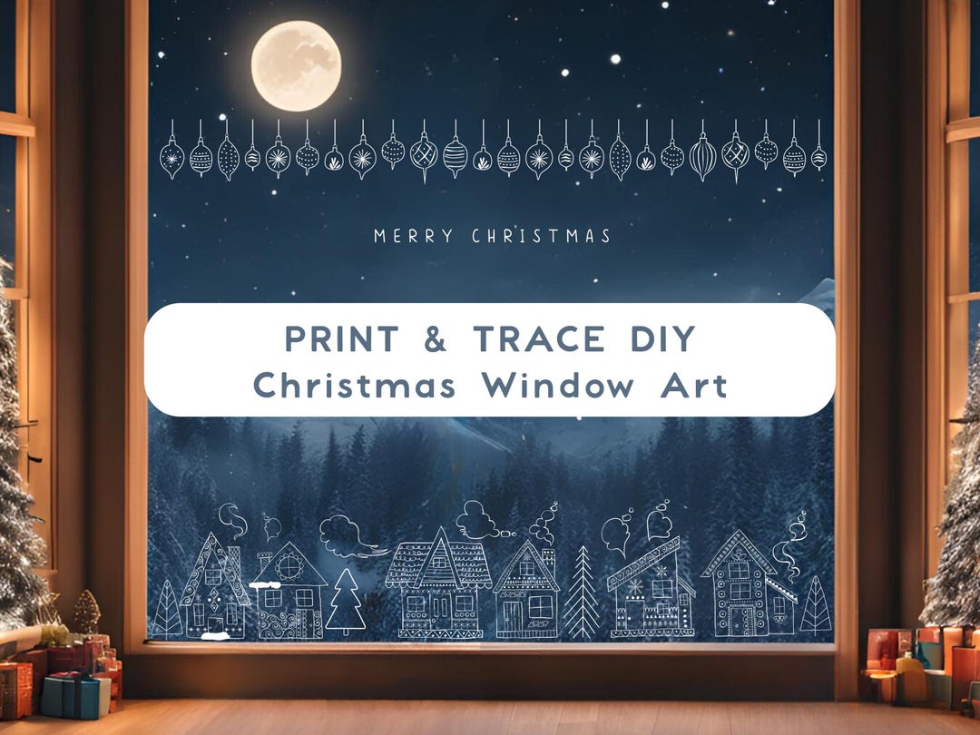 DIY Christmas Window Art Stencil: Holiday Decoration, Fun Family ...