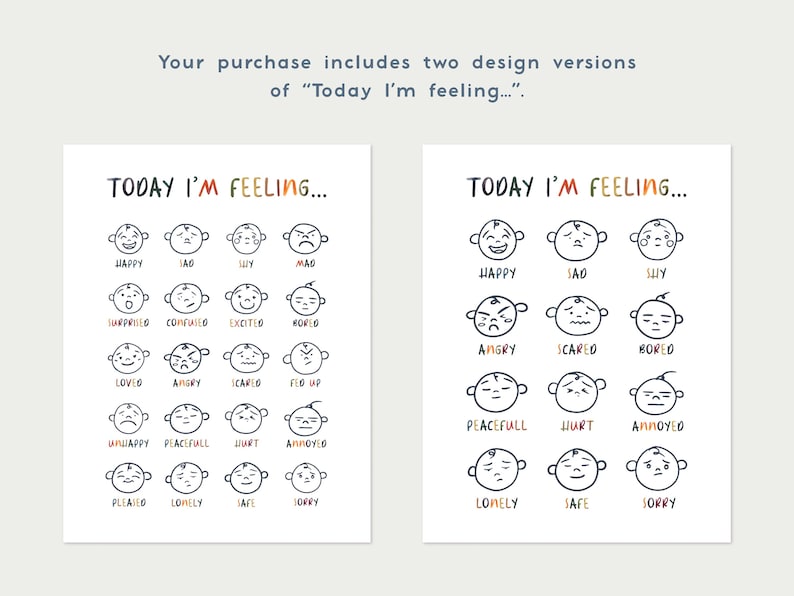 Emotions Chart Poster: Calming Corner Decor (digital Download) - Etsy