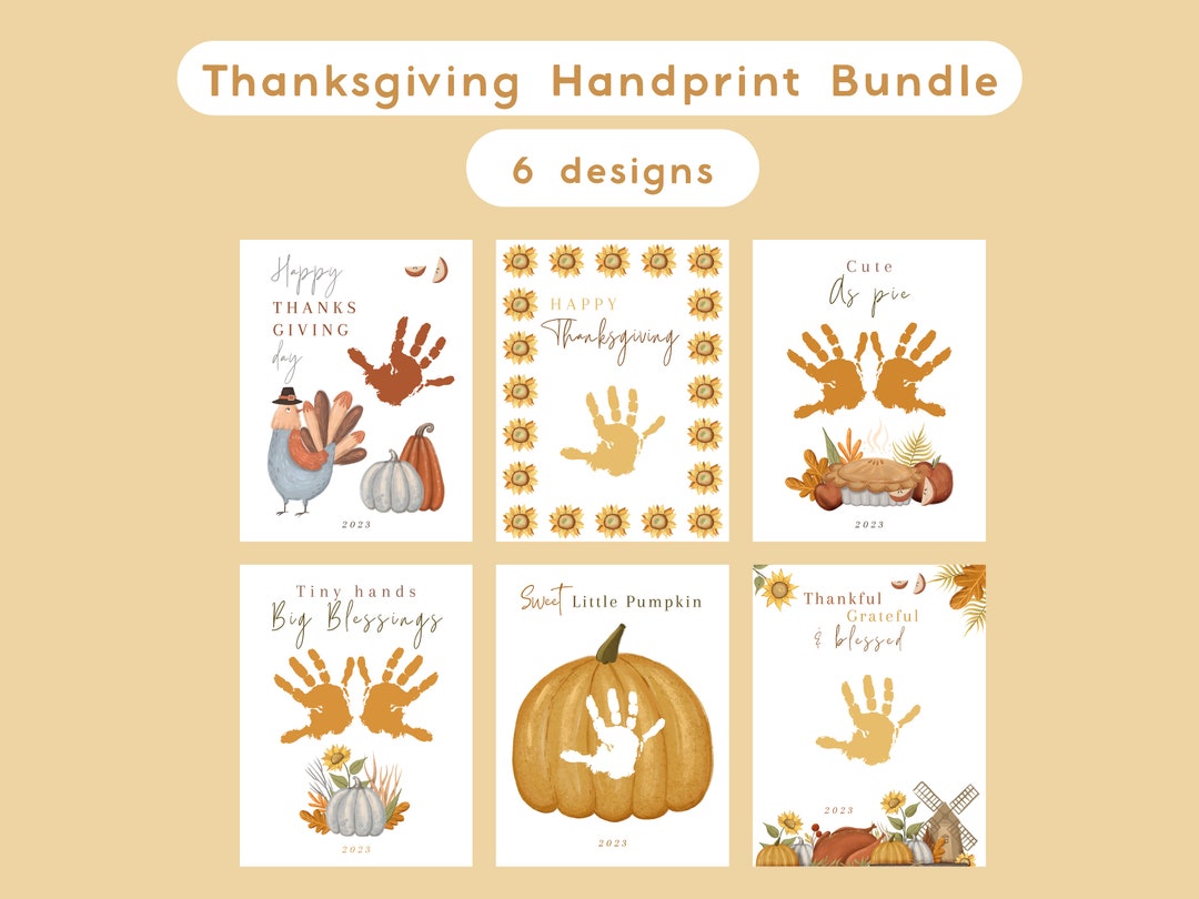 Thanksgiving Handprint Craft Bundle for Preschoolers and Kids - Etsy