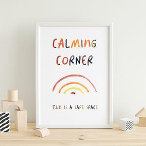 Calming Corner Printables: Kids Feelings Chart, Affirmations (set of 5 ...