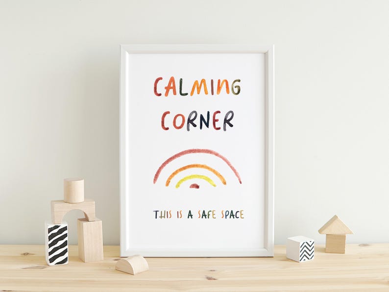Calming Corner Printables: Kids Feelings Chart, Affirmations (set of 5 ...