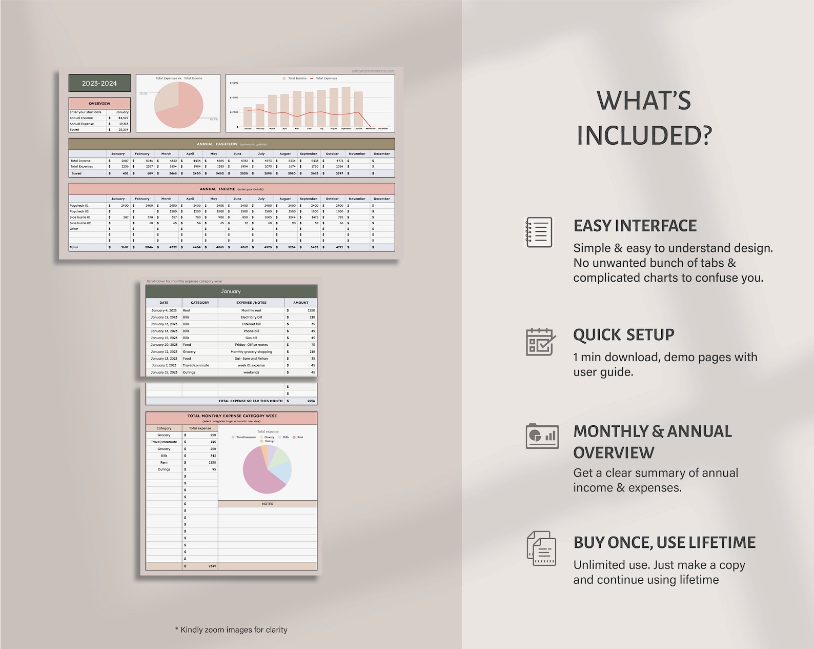 Income and Expense Tracker Google Sheets Expense Tracker Spreadsheet ...