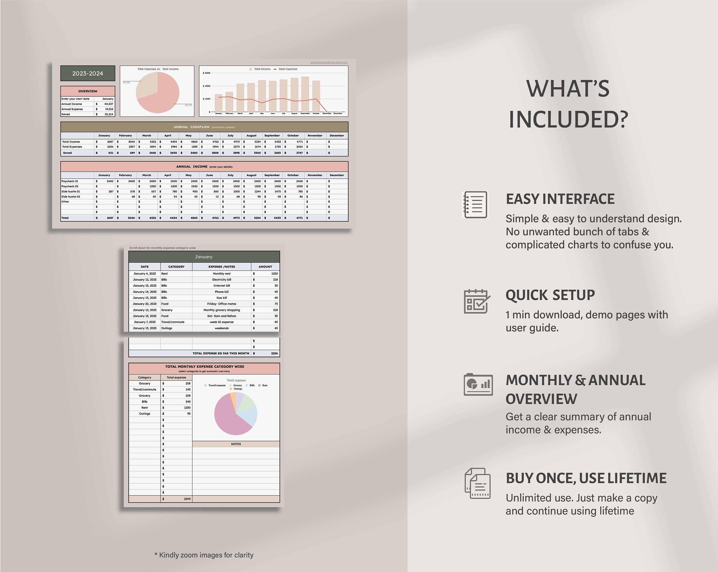 Income and Expense Tracker Google Sheets Expense Tracker Spreadsheet ...