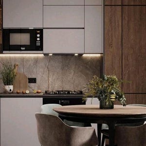 Nordic Kitchen 3d Rendering Minimalist Kitchen Remodel Ideas Virtual ...