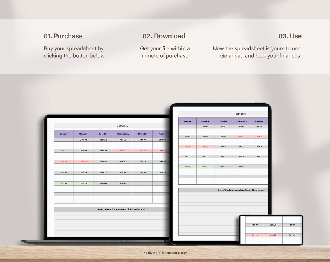 Period Tracker Spreadsheet Google Sheets | Monthly Ovulation Tracker - Etsy