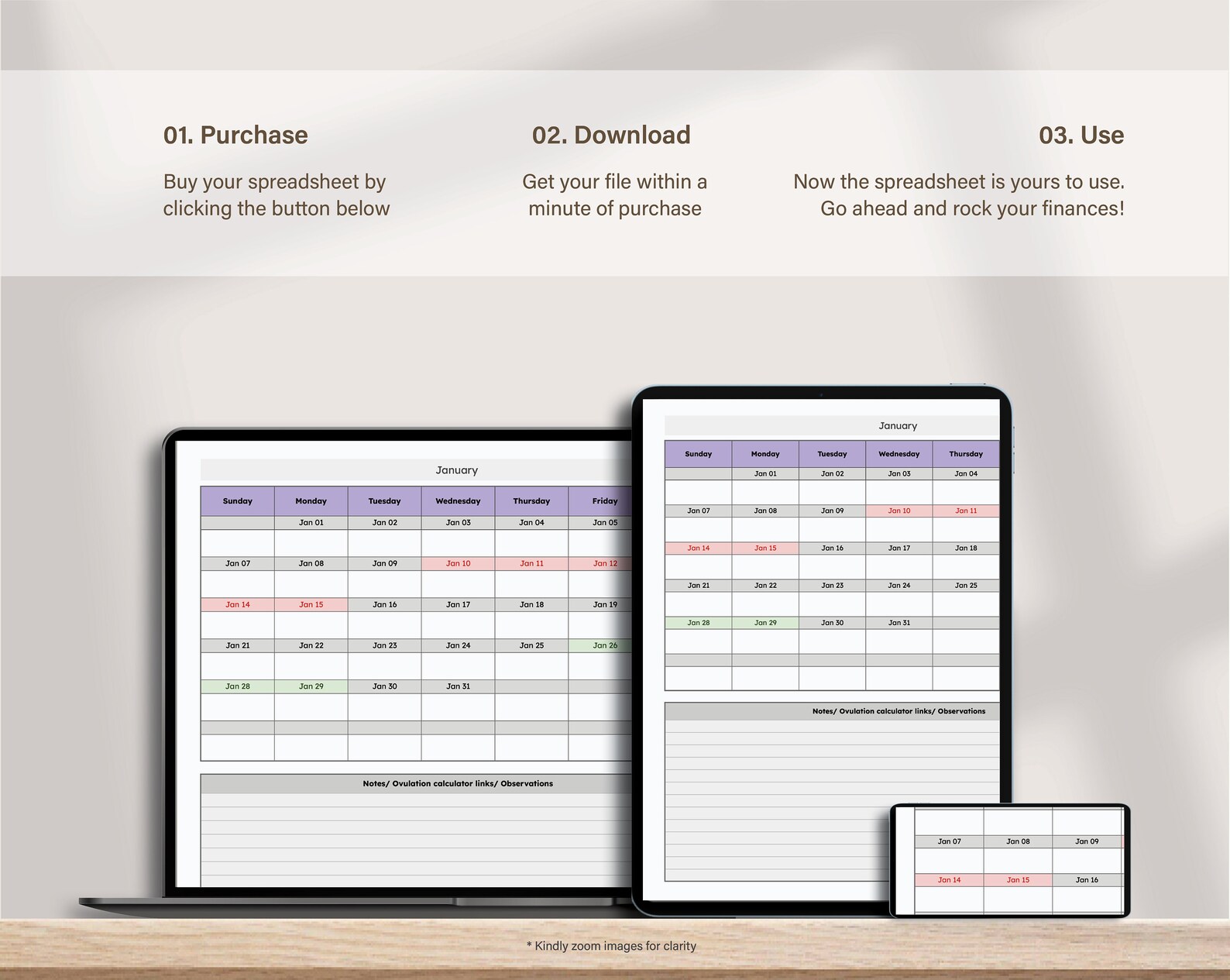 Period Tracker Spreadsheet Google Sheets | Monthly Ovulation Tracker - Etsy