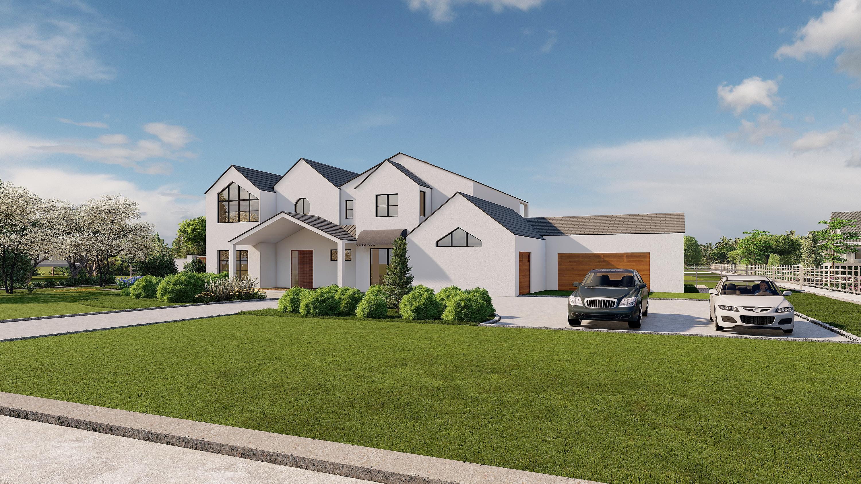 Exterior Home Design, Online Exterior House 3D Rendering, 3D ...