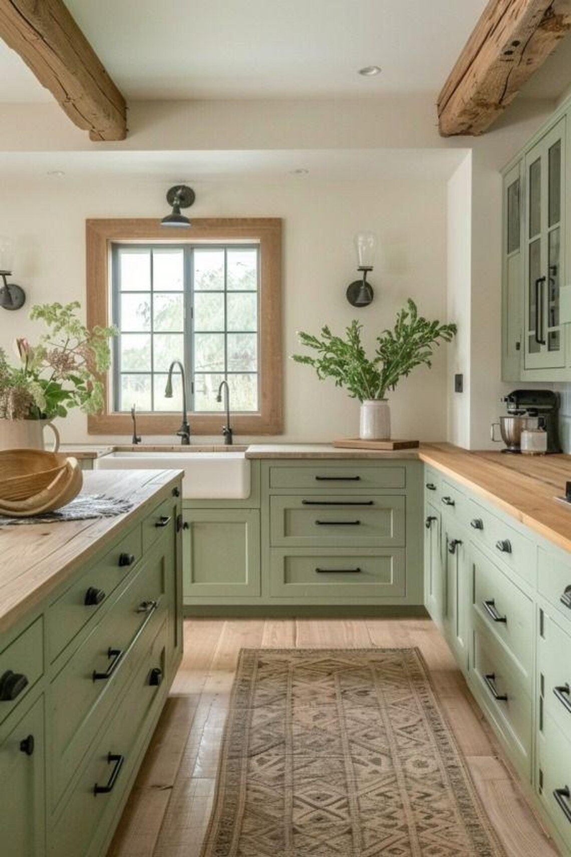 Sage Green Kitchen Designs, Virtual Design Service, Minimalist Kitchen ...