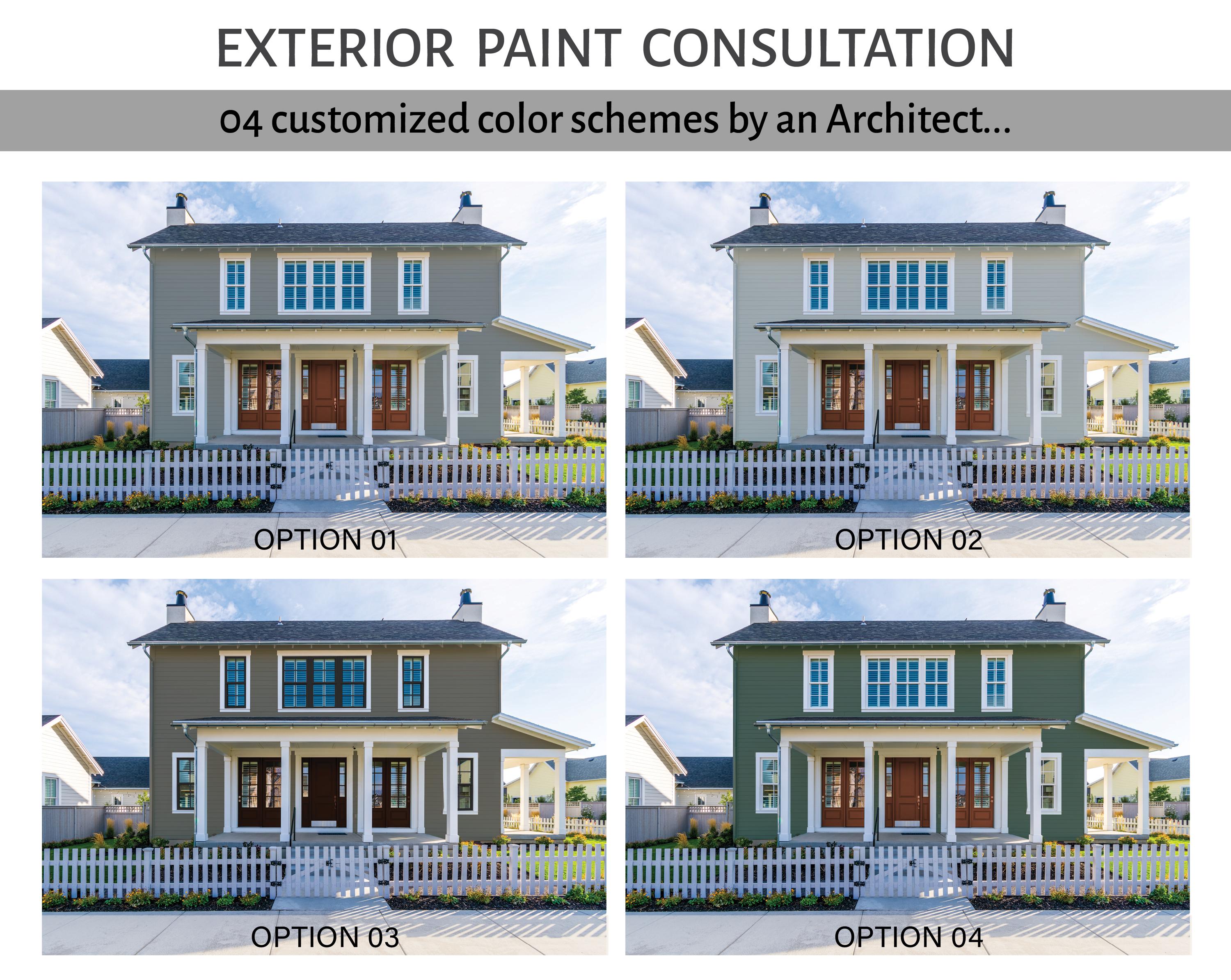 Exterior Paint Renderings|interior Design Service|e-design|custom Paint ...