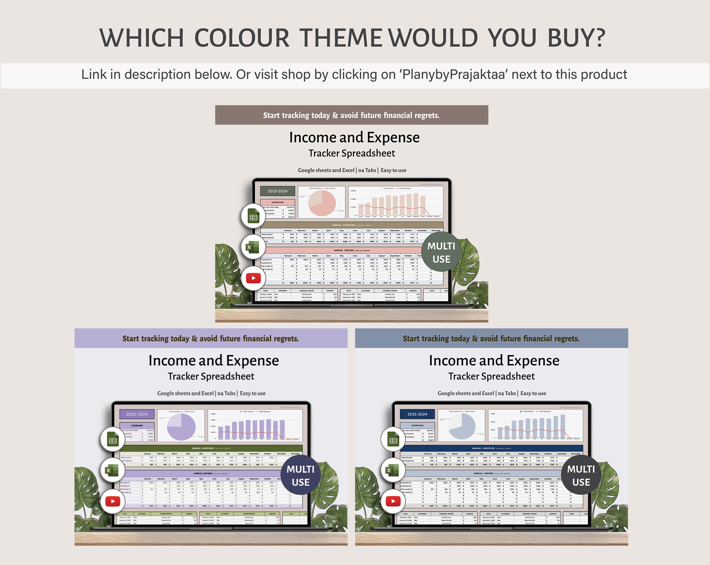 Income and Expense Tracker Google Sheets Expense Tracker Spreadsheet ...