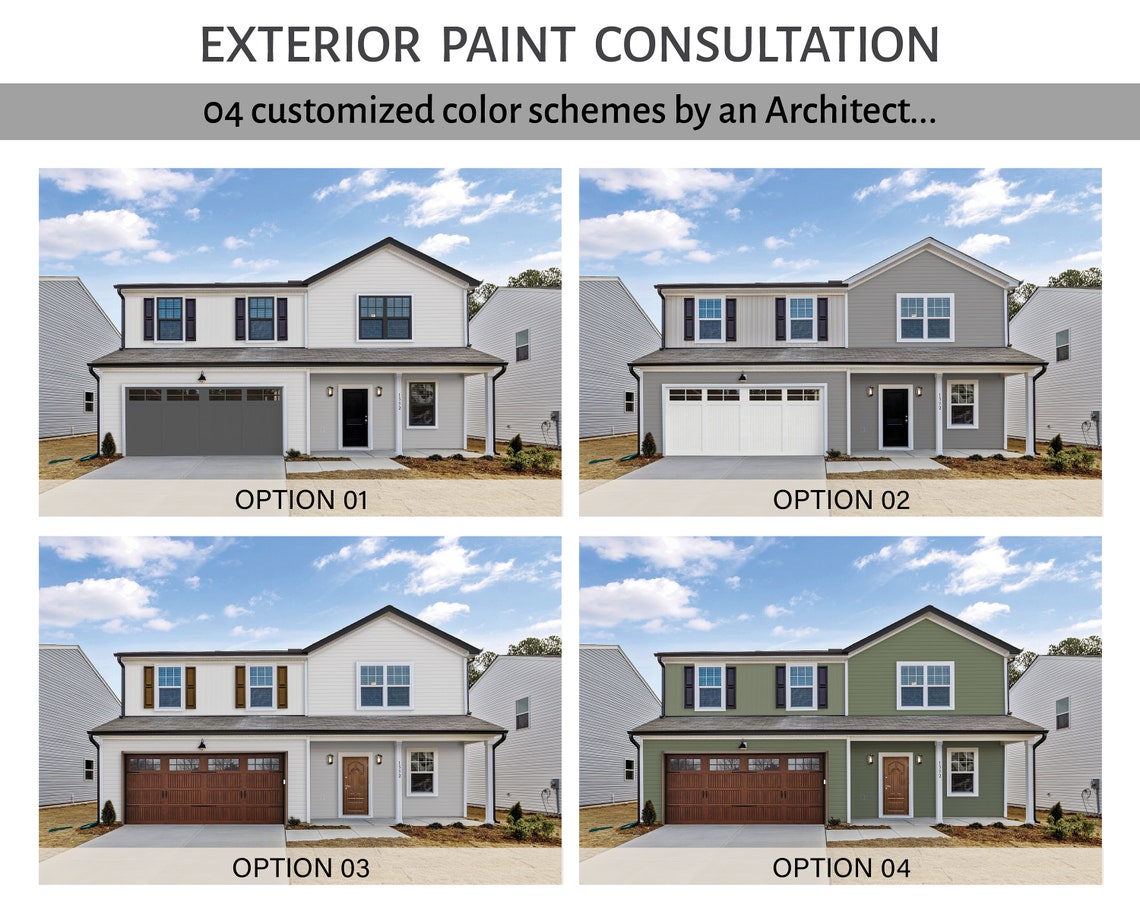 Exterior Paint Renderings|interior Design Service|e-design|custom Paint ...