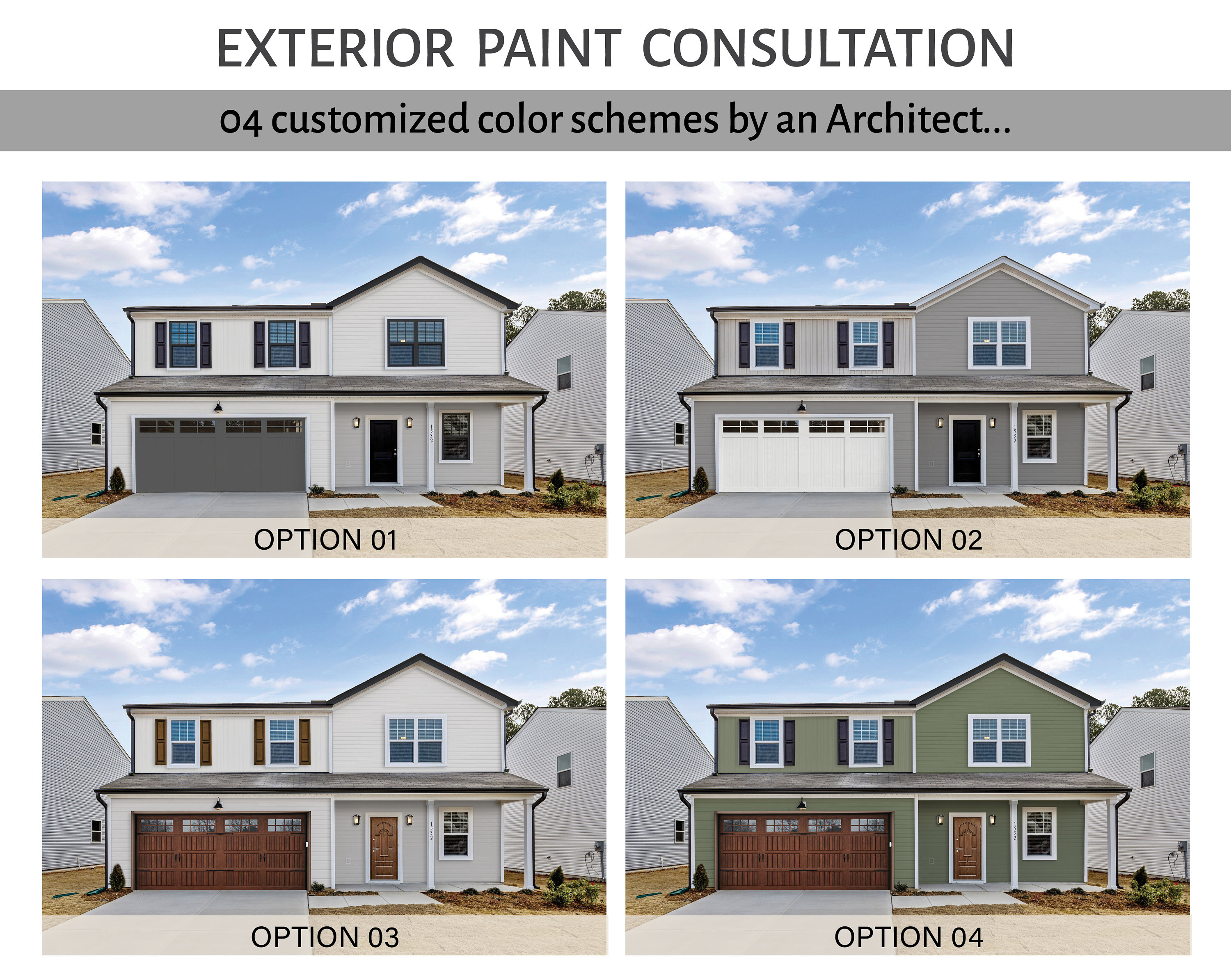 Exterior Paint Renderings|interior Design Service|e-design|custom Paint ...