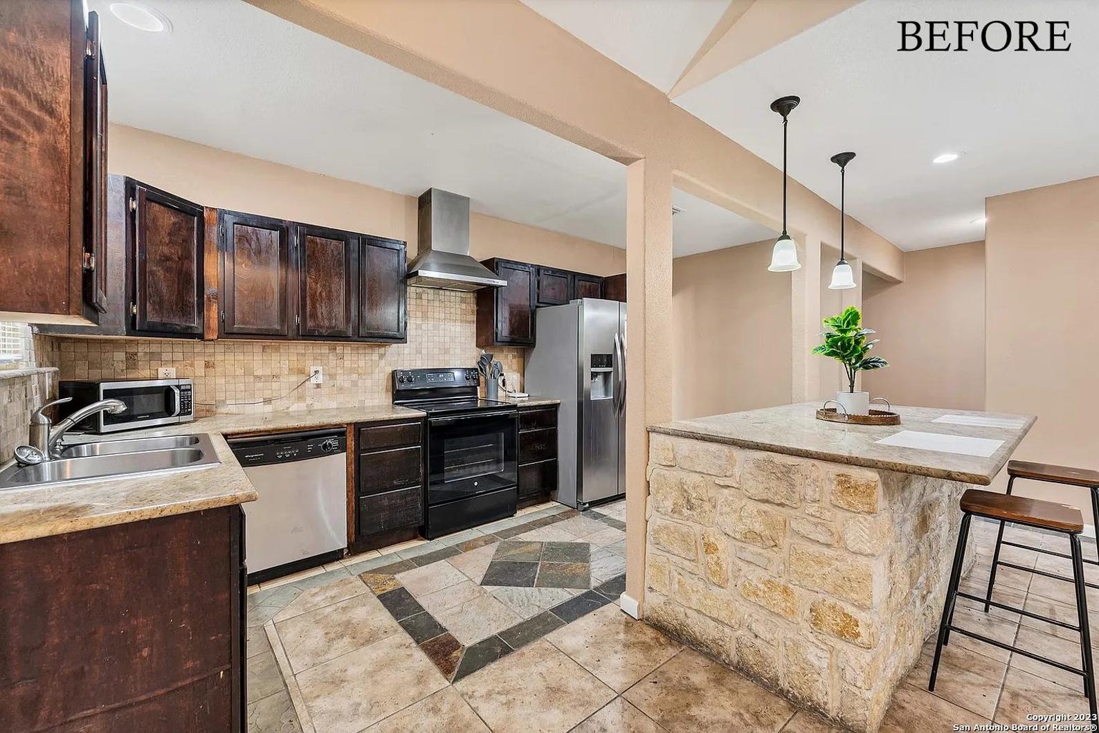 Grey Kitchen Luxury Kitchen 3d Rendering Minimalist Kitchen Remodel ...