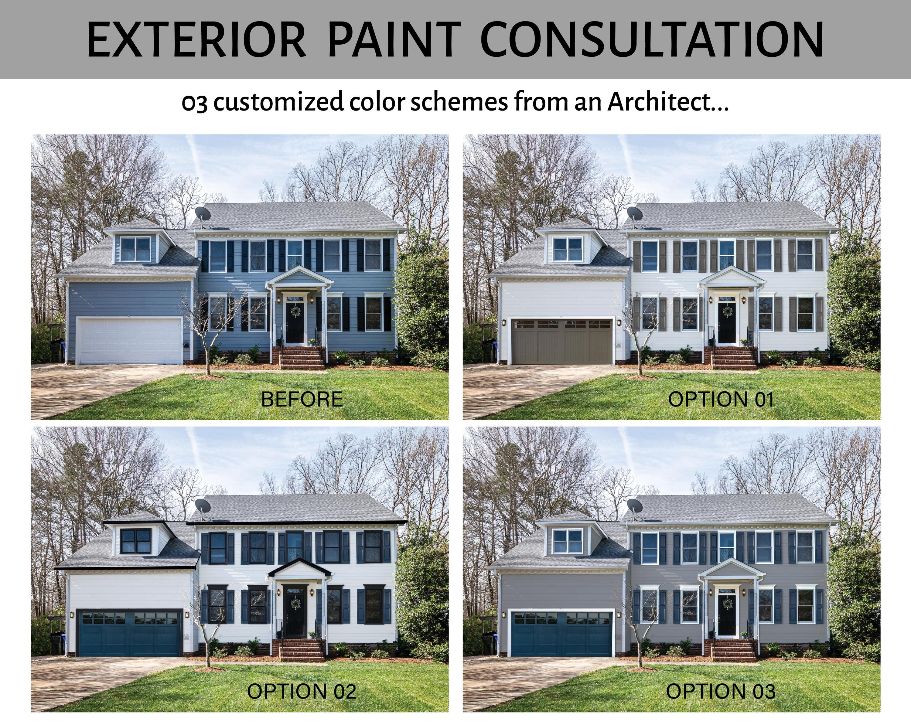 Exterior Paint Renderings|interior Design Service|e-design|custom Paint ...
