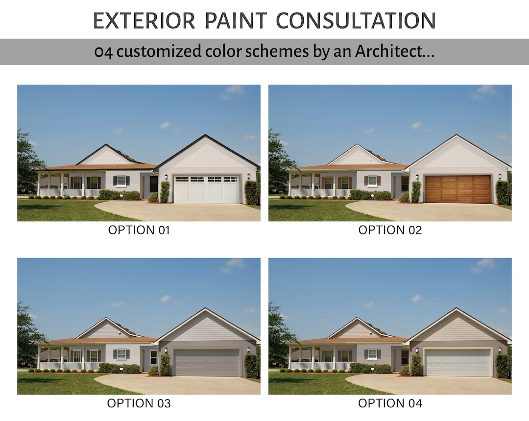 Exterior Paint Renderings|interior Design Service|e-design|custom Paint ...