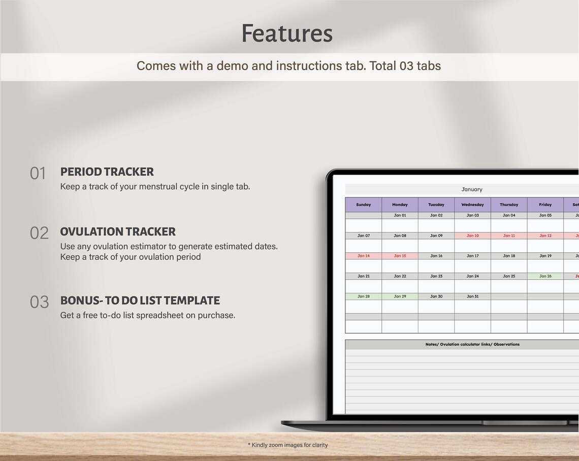 Period Tracker Spreadsheet Google Sheets | Monthly Ovulation Tracker - Etsy