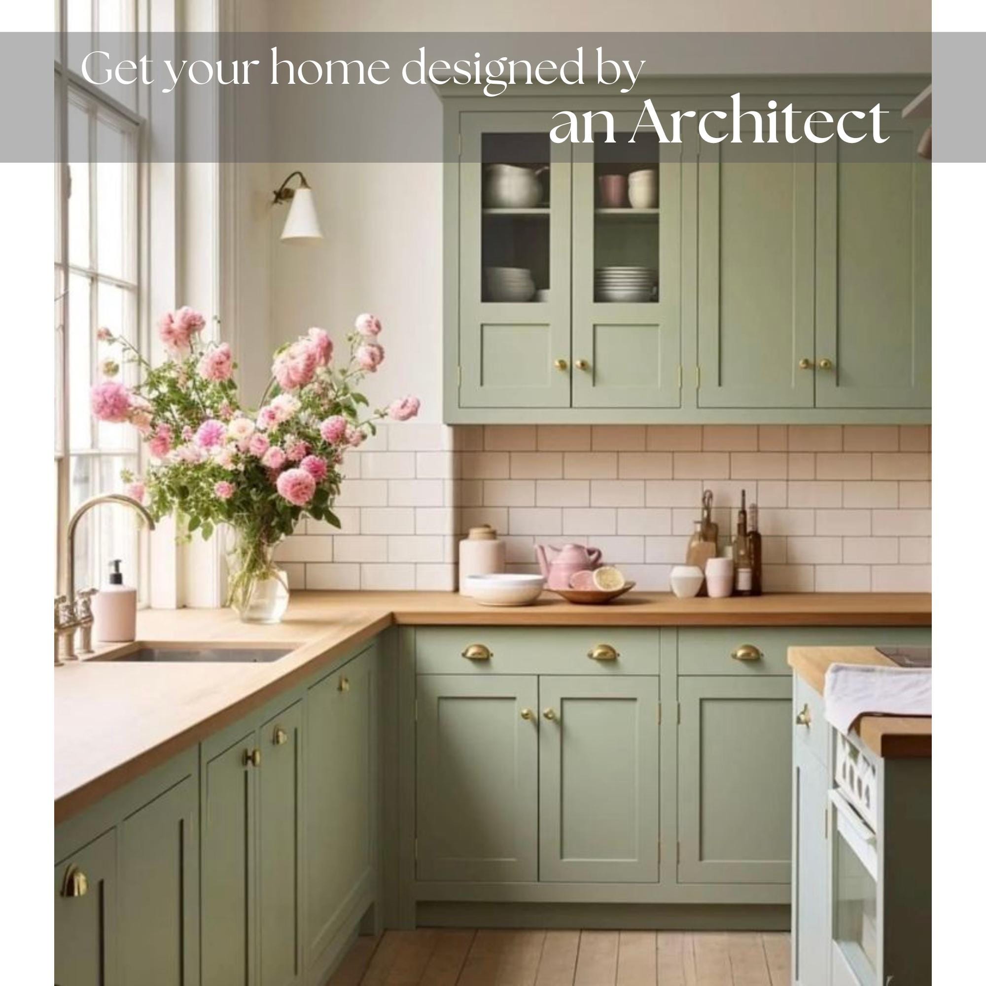Sage green kitchen units store