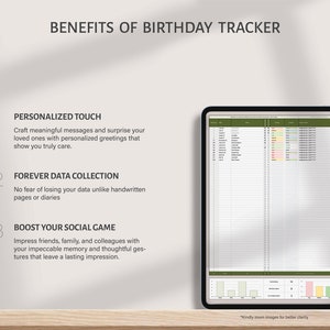 Birthday Tracker Google Sheets | Birthday Trackerer | Birthday ...