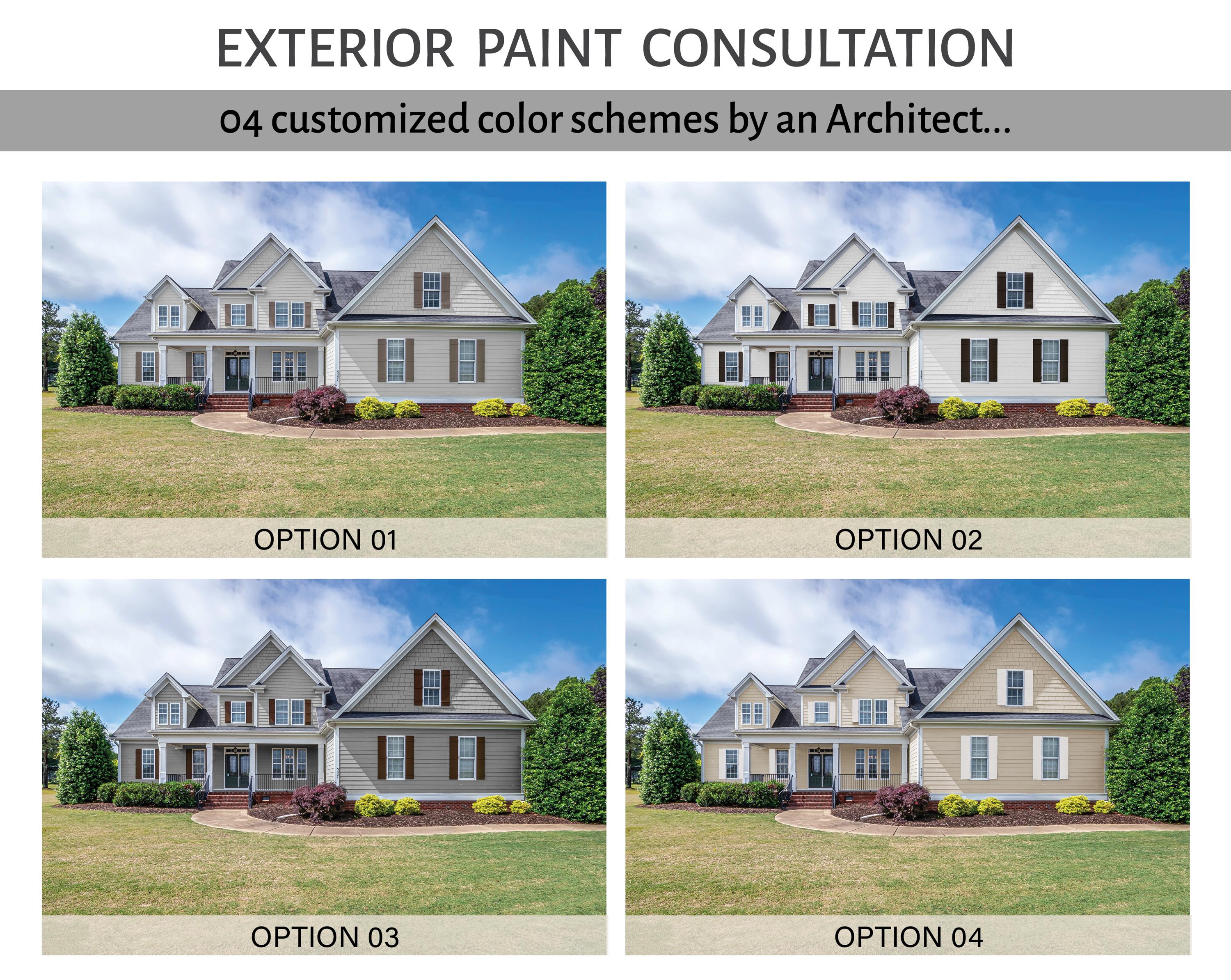 Exterior Paint Renderings|interior Design Service|e-design|custom Paint ...