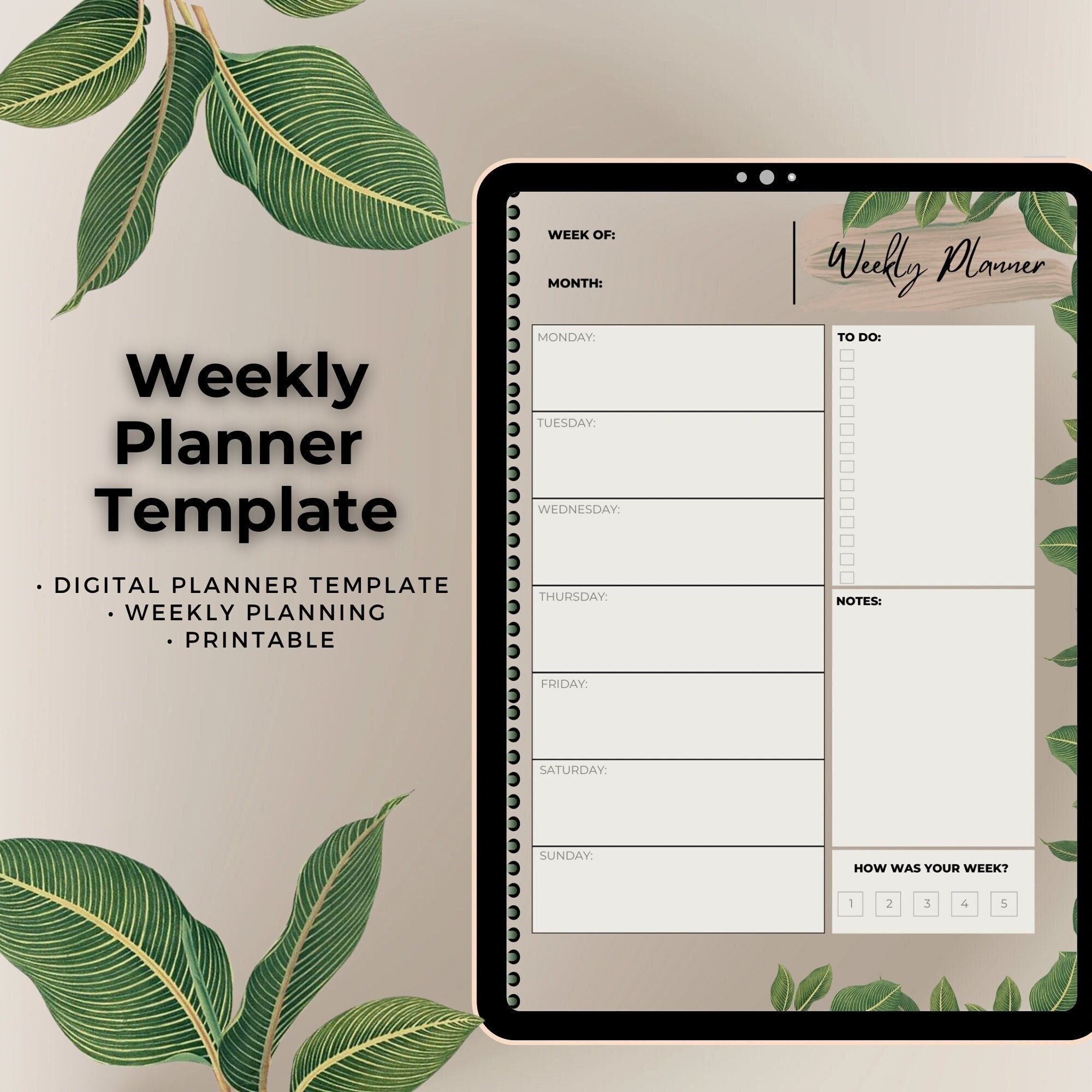 2024 Digital Planner Template | Weekly Digital Planner | Goodnotes ...
