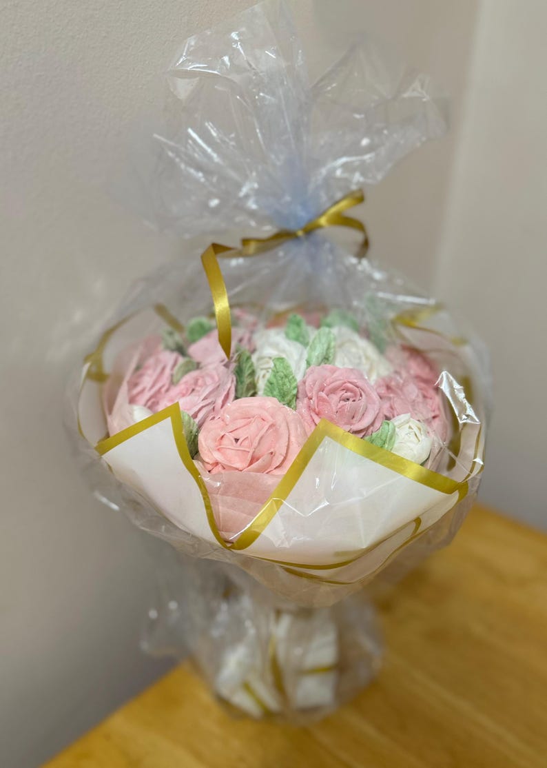 Marshmallow Rose Bouquet (color of Your Choice). Bright, Beautiful ...