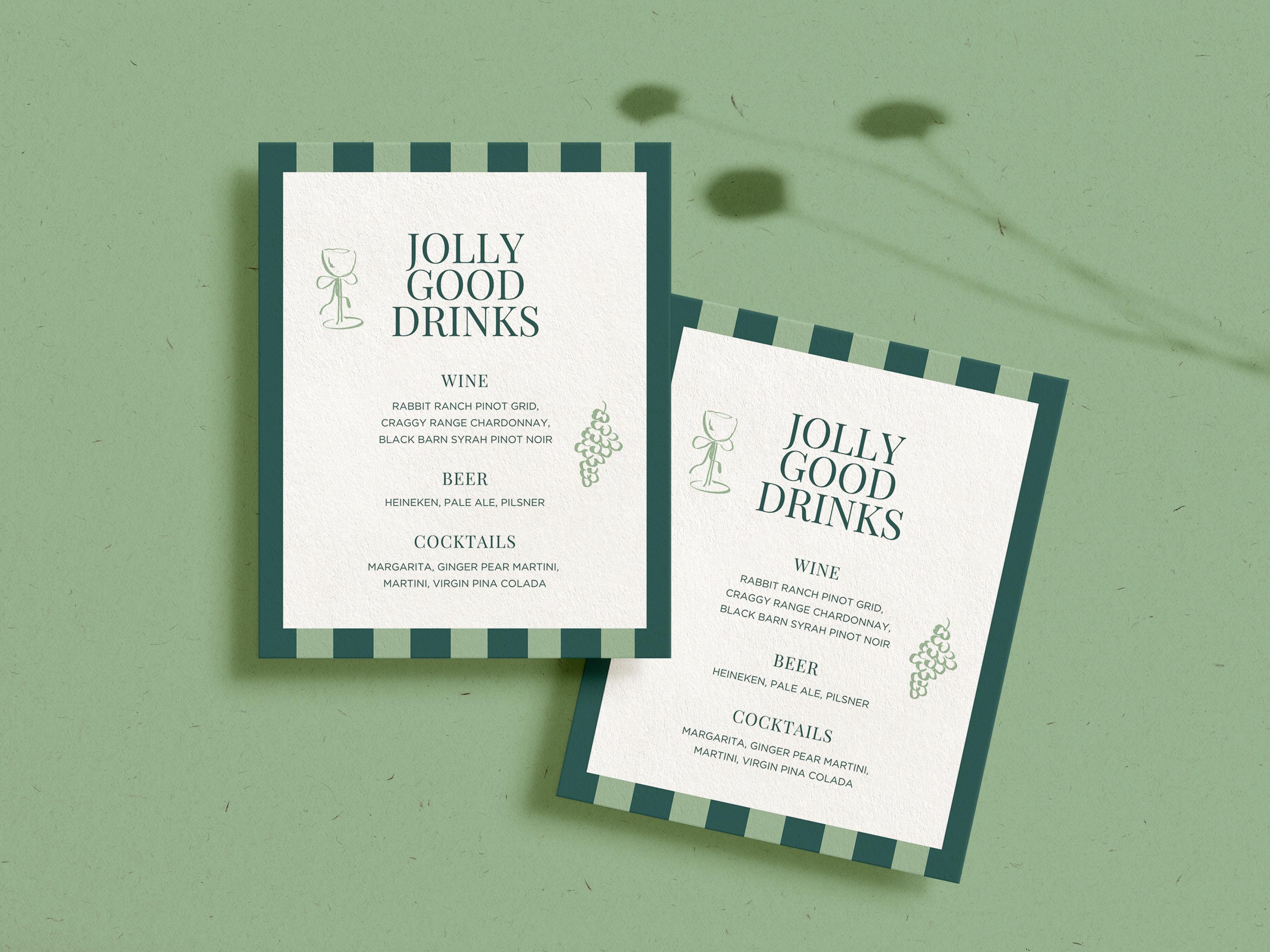 Editable Christmas Bar Menu Template: Holiday Drinks (8x10" Printable ...