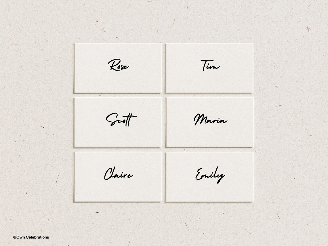Modern Wedding Place Card Template: Editable Printable (instant ...