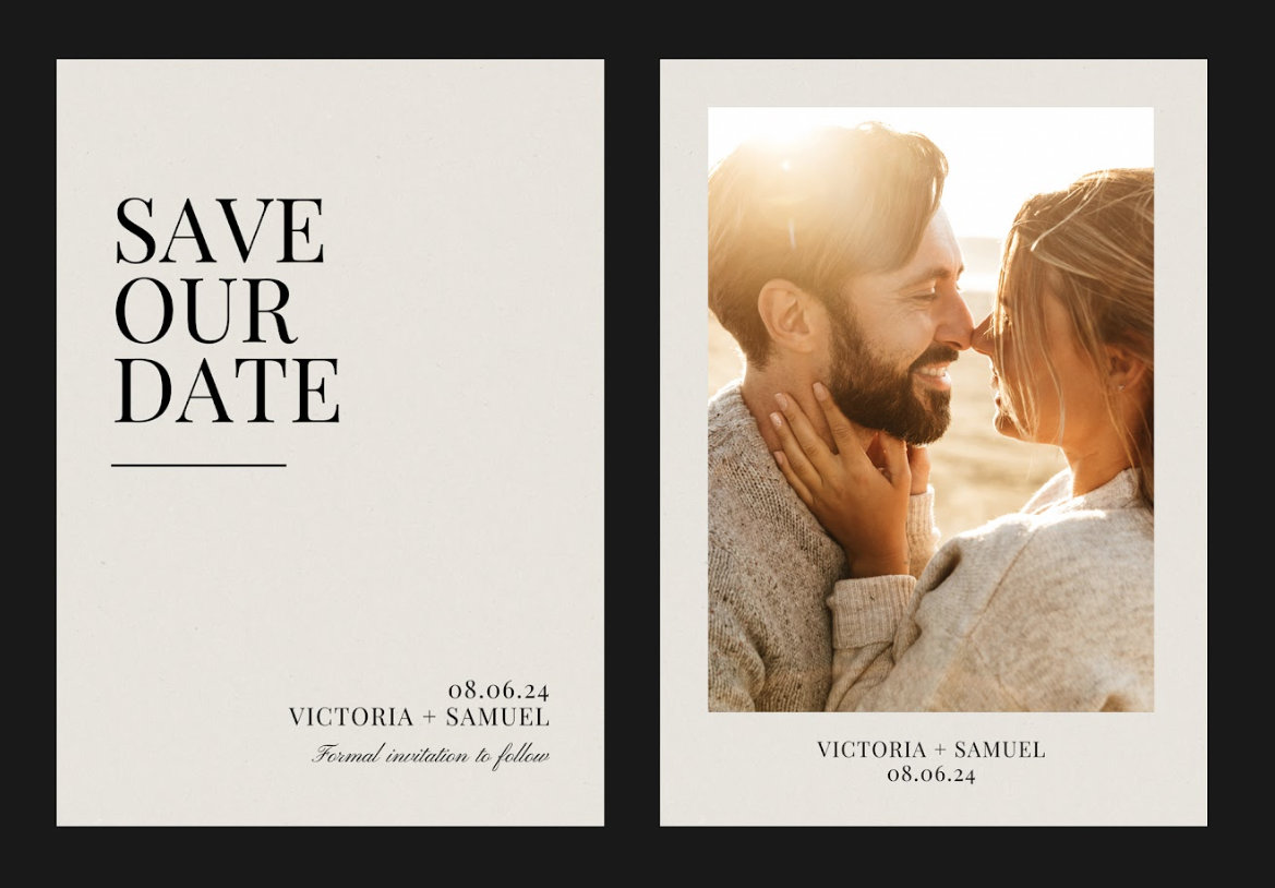 Modern Minimal Save the Date Template Save the Date With - Etsy