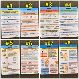 Nursing Reference Card: 1 Pvc Card Only - Etsy