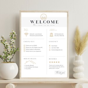Aesthetic Welcome Sign for Airbnb, VRBO or Rental - Etsy