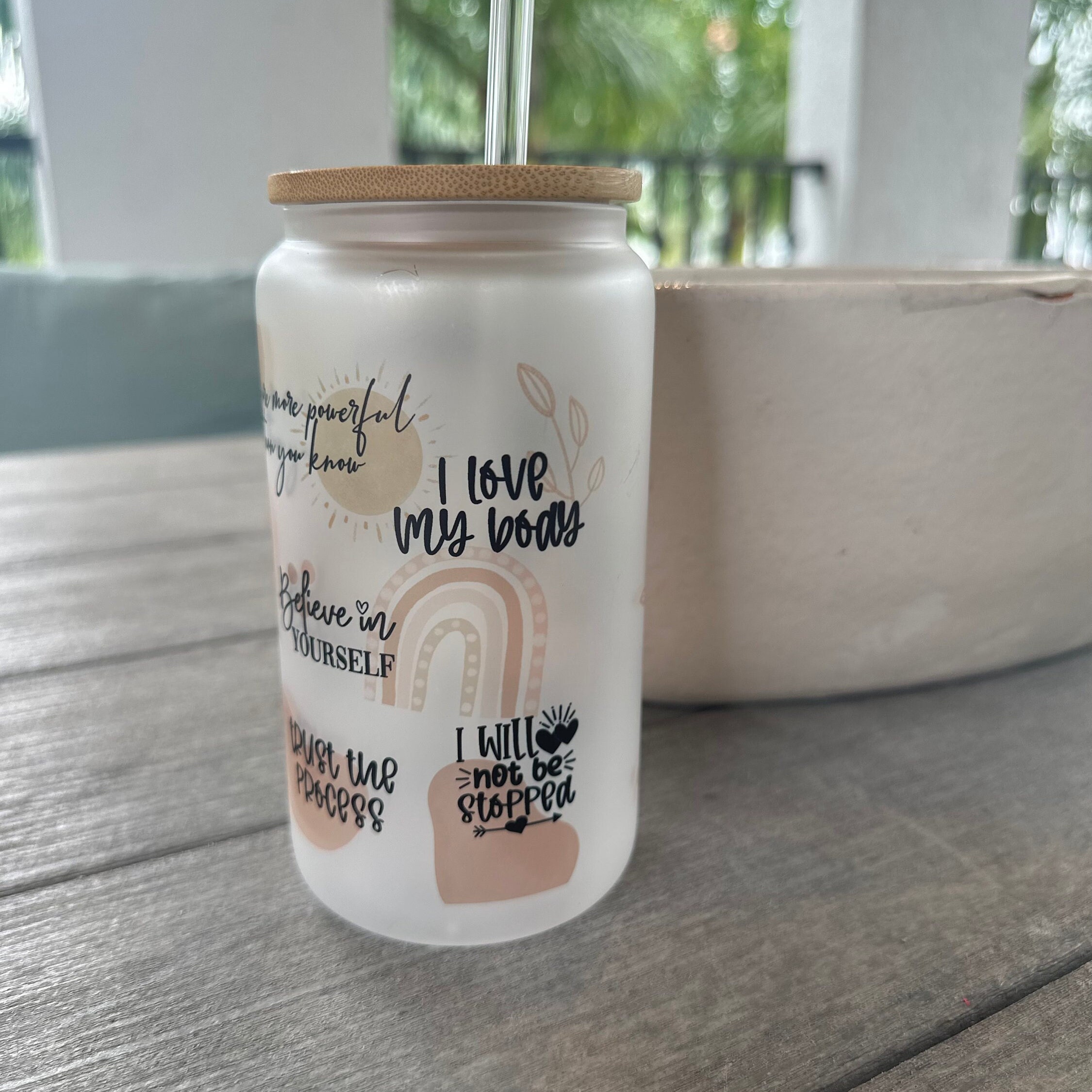 Daily Reminders 16oz Glass Tumbler Gifts for Her Gifts for Sister and ...