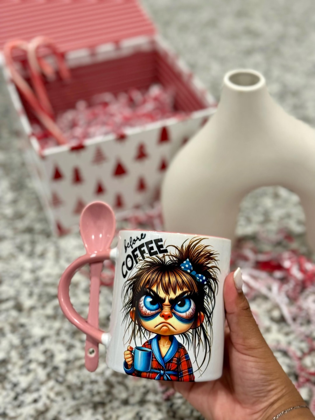 Before and After Coffee Cup With Spoon Funny Coffee Mug - Etsy