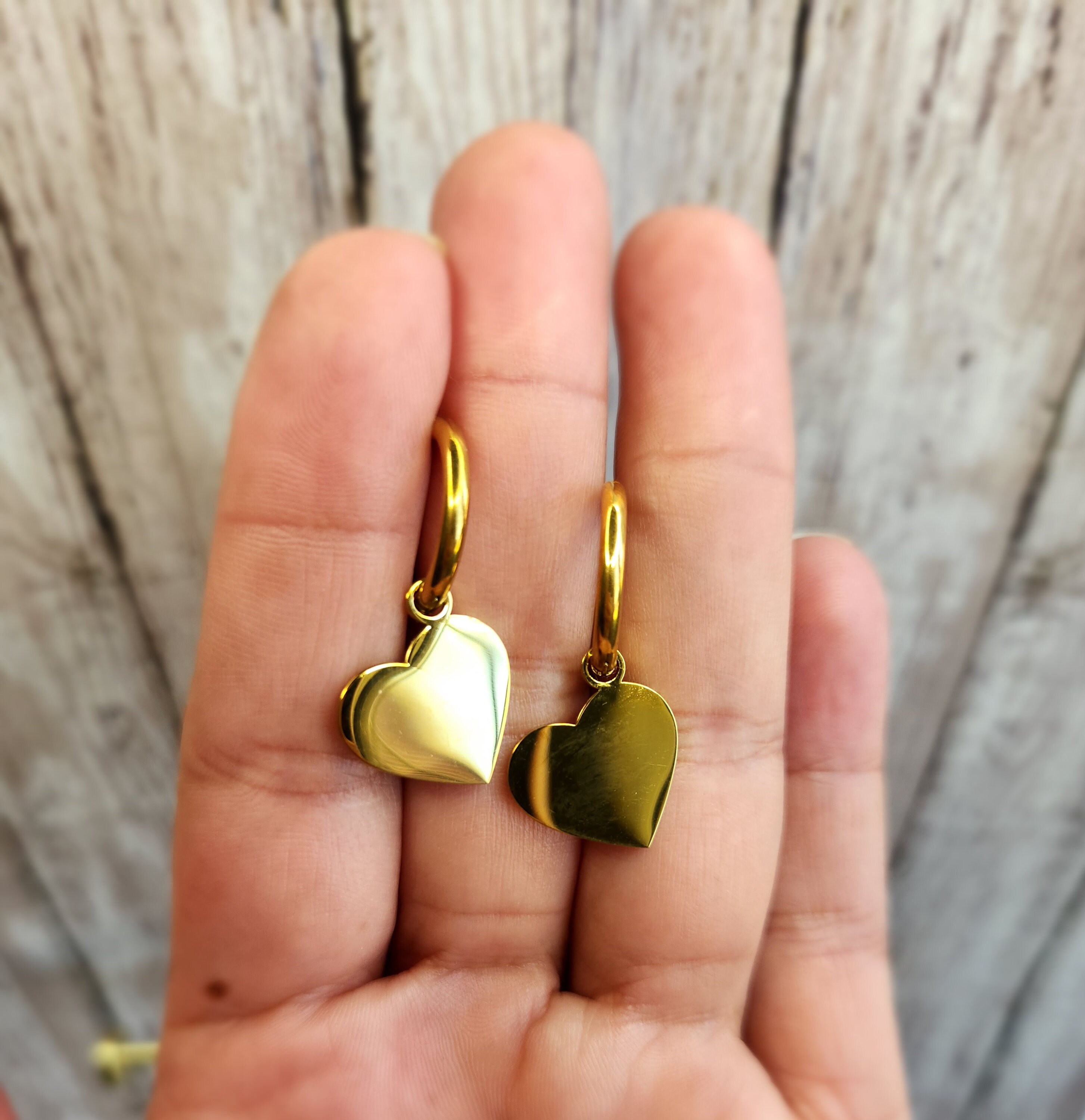 Dangle Earrings Heart/heart Shape Hoops Earrings - Etsy