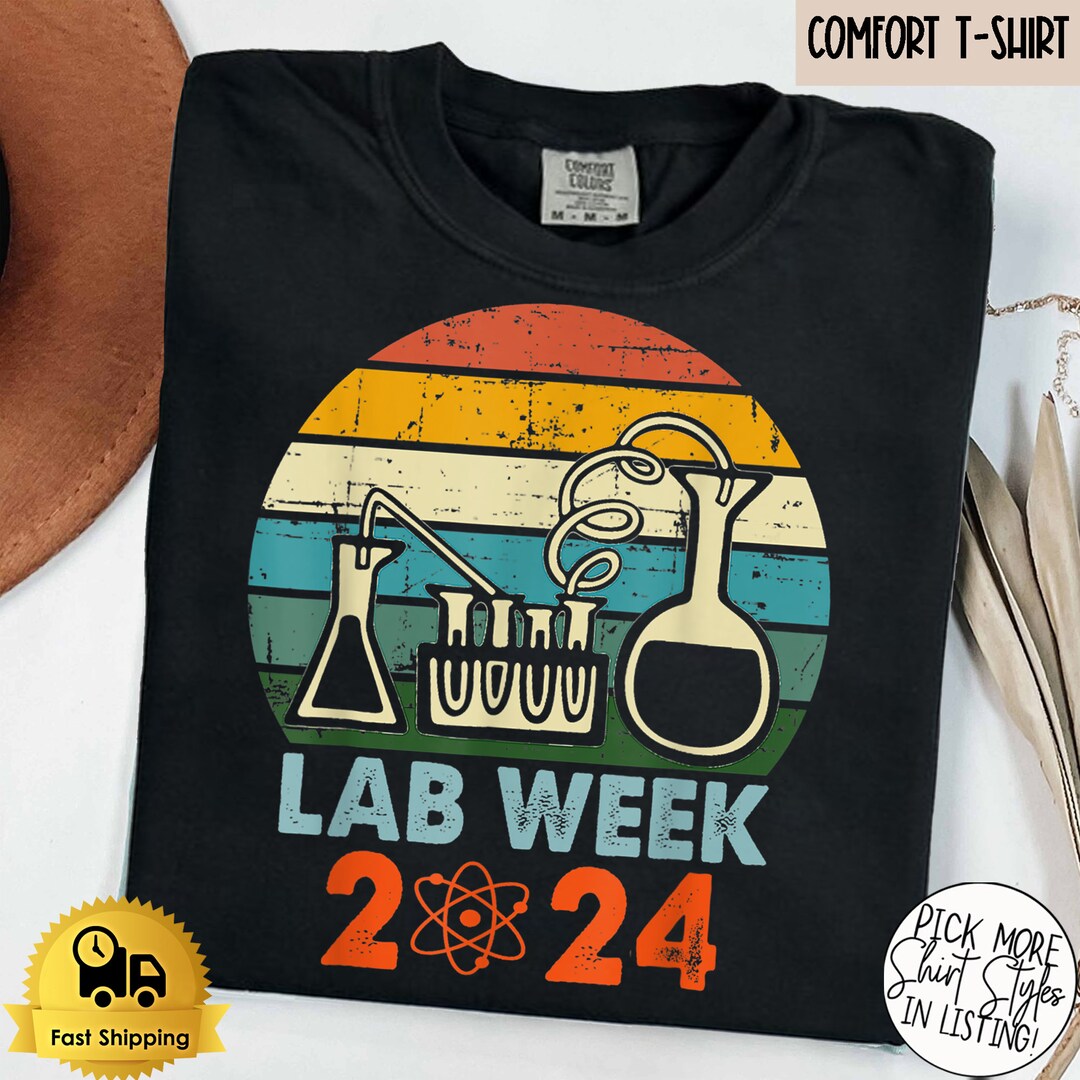 Comfort Colors® Retro Lab Week 2024 Shirt, Medical Lab Science Shirt ...