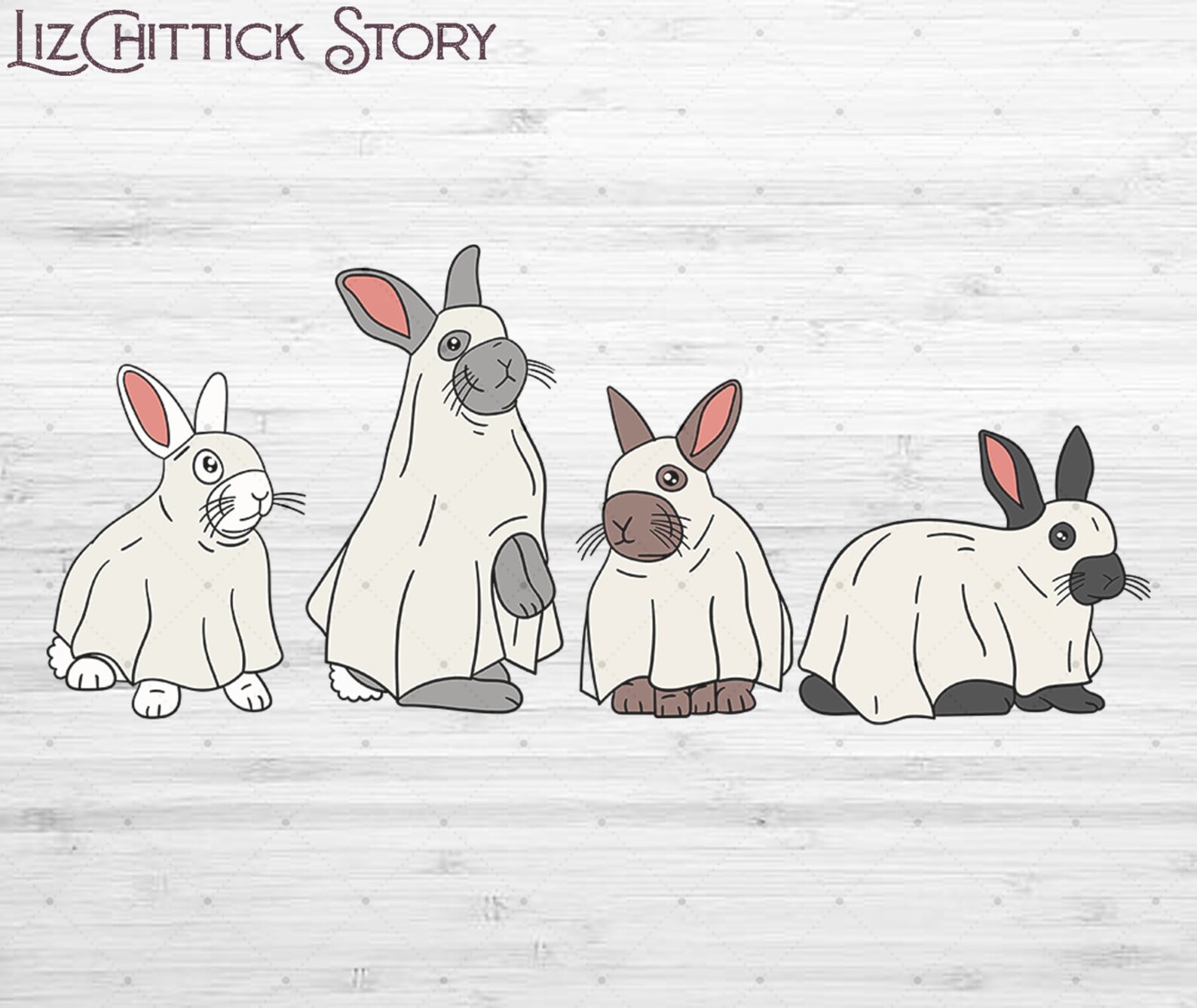 Cute Ghost Rabbits Png SVG Ghost Rabbit Scary Pumpkin Png - Etsy