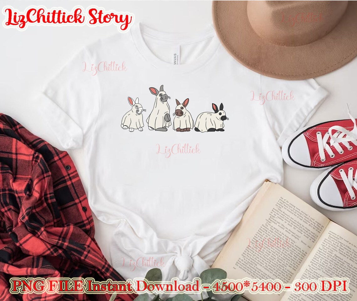 Cute Ghost Rabbits Png SVG Ghost Rabbit Scary Pumpkin Png - Etsy