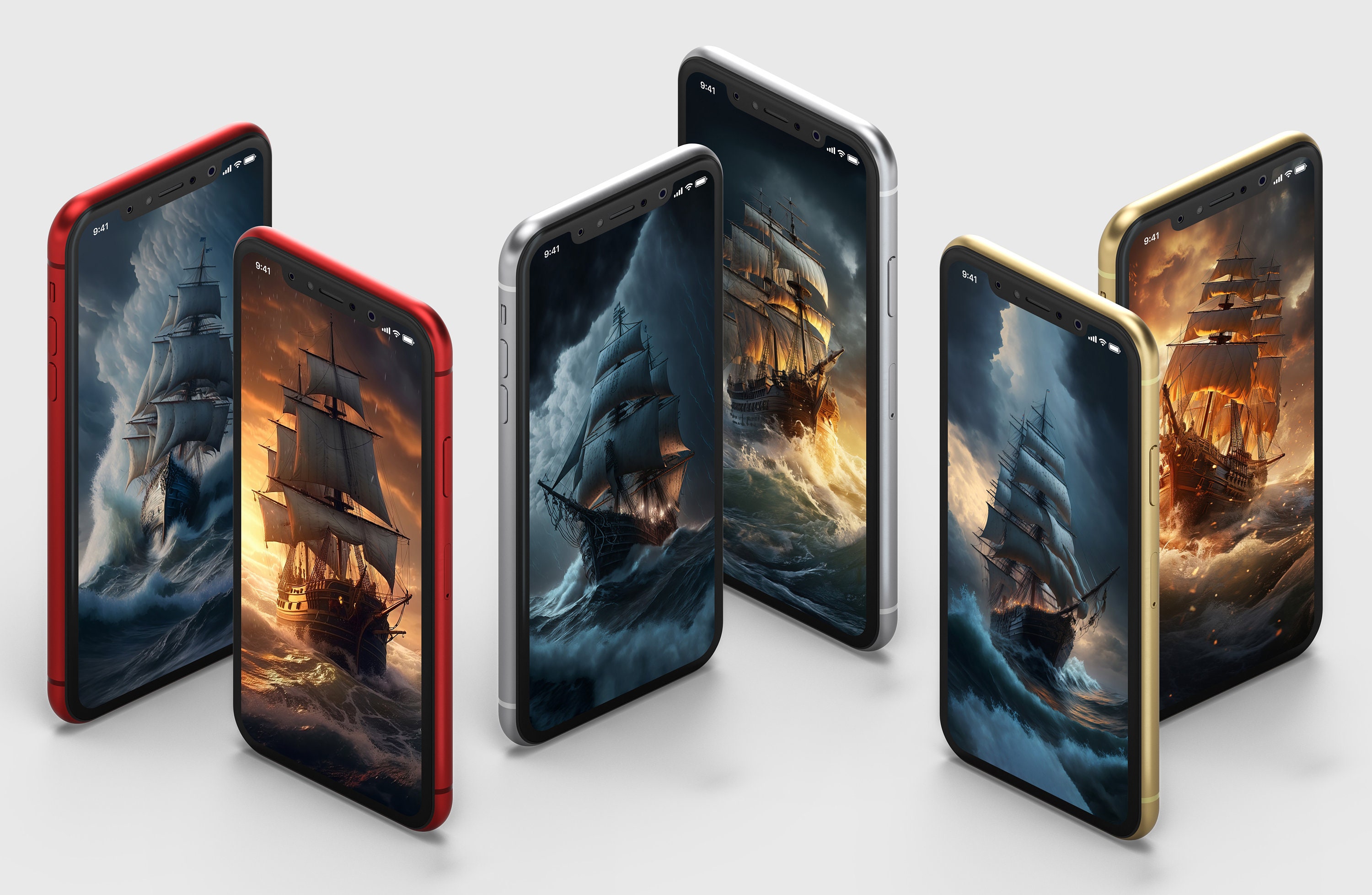 Sea Storm. Set of Marvelous Wallpapers for Smartphones. - Etsy