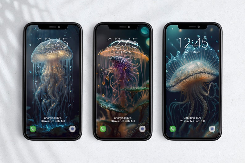 Sea Creatures. Set of Marine Life Inspired Wallpapers for the ...
