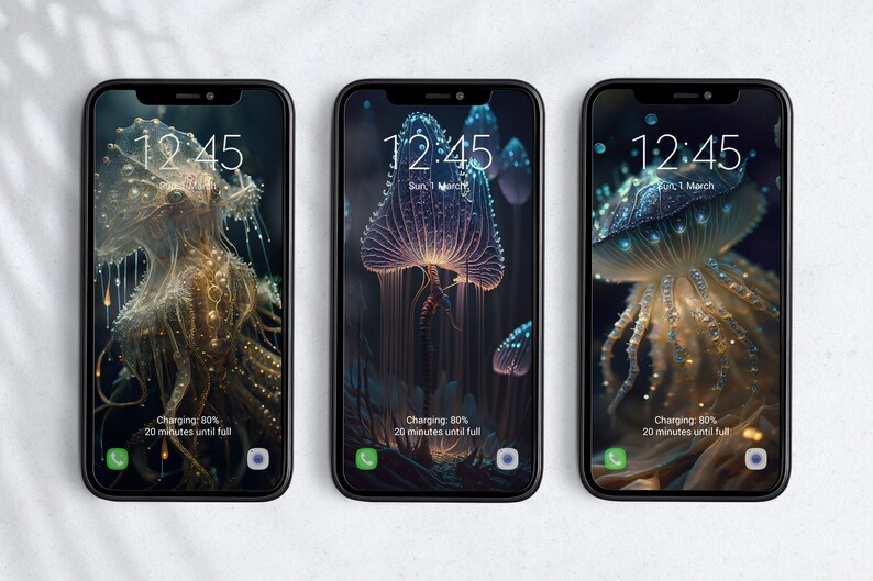 Sea Creatures. Set of Marine Life Inspired Wallpapers for the ...