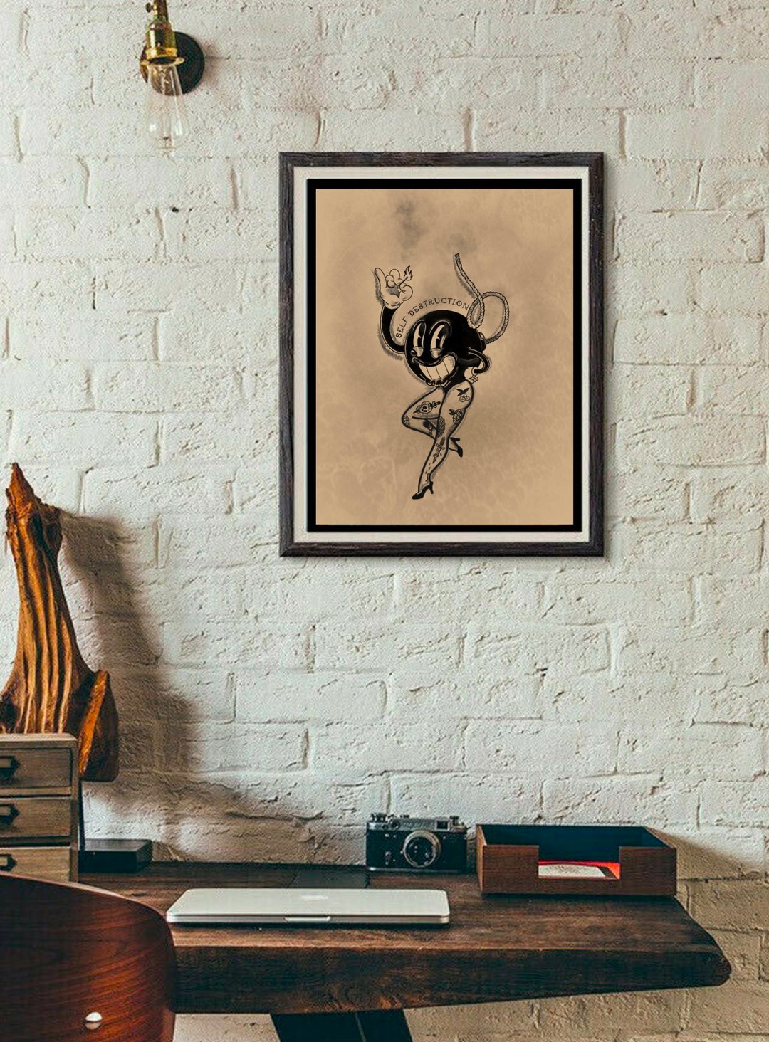 Self Destruct Bomb Pinup Wall Art Print - Etsy UK