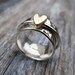 Heart Spinning Ring, Solid Silver Ring for Women, Heart Ring, Natural ...