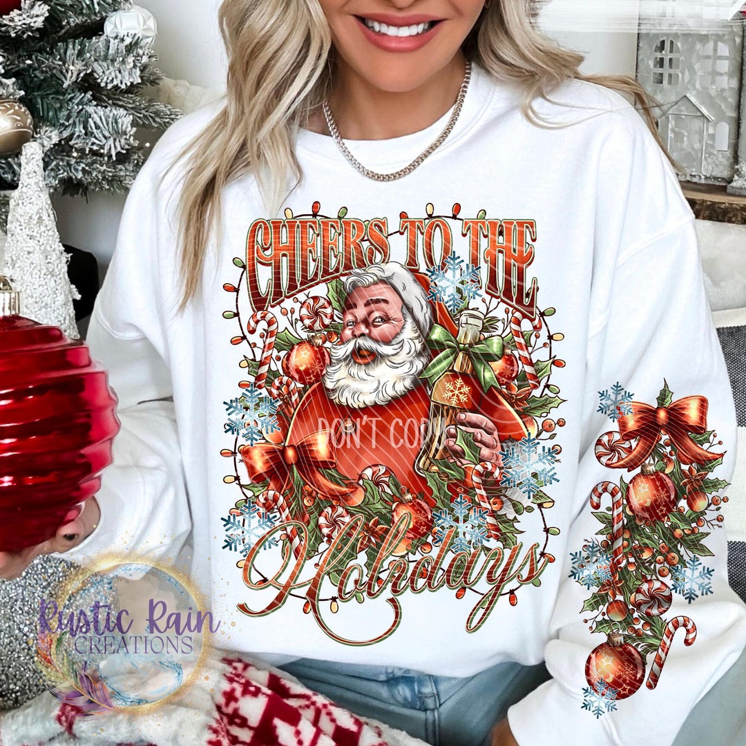 Coca Cola Santa Sweatshirt: Cheers to the Holidays, Cozy Winter Apparel ...