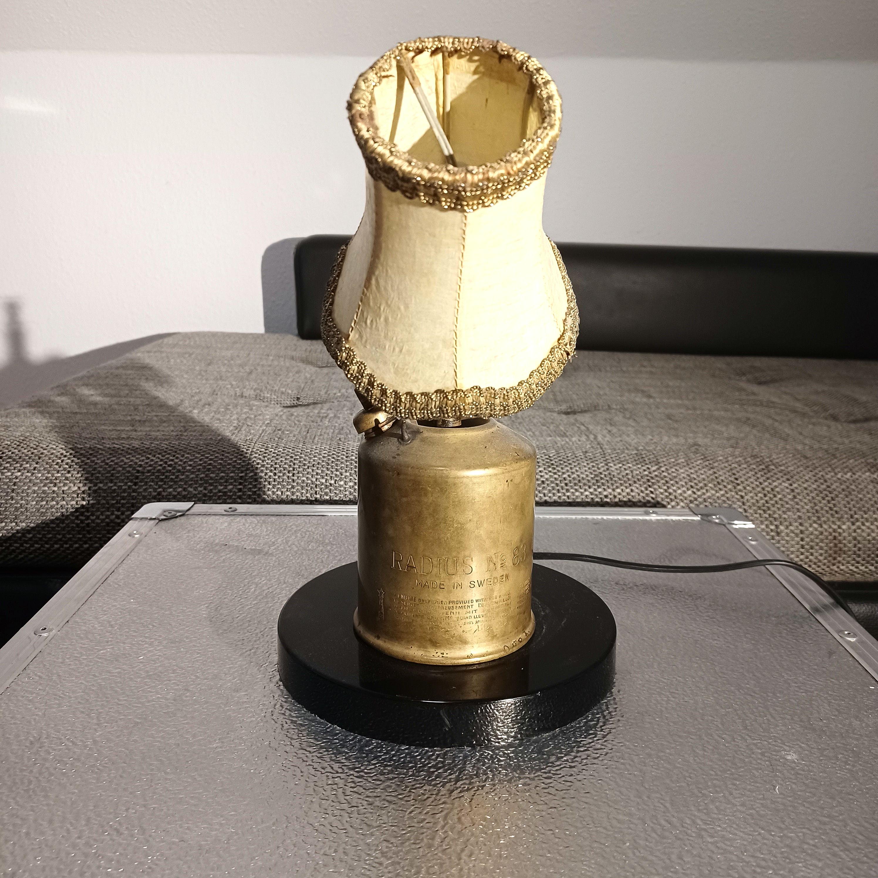 Vintage Blowtorch Table Lamp: Radius No. 83 Brass Burner With Leather ...
