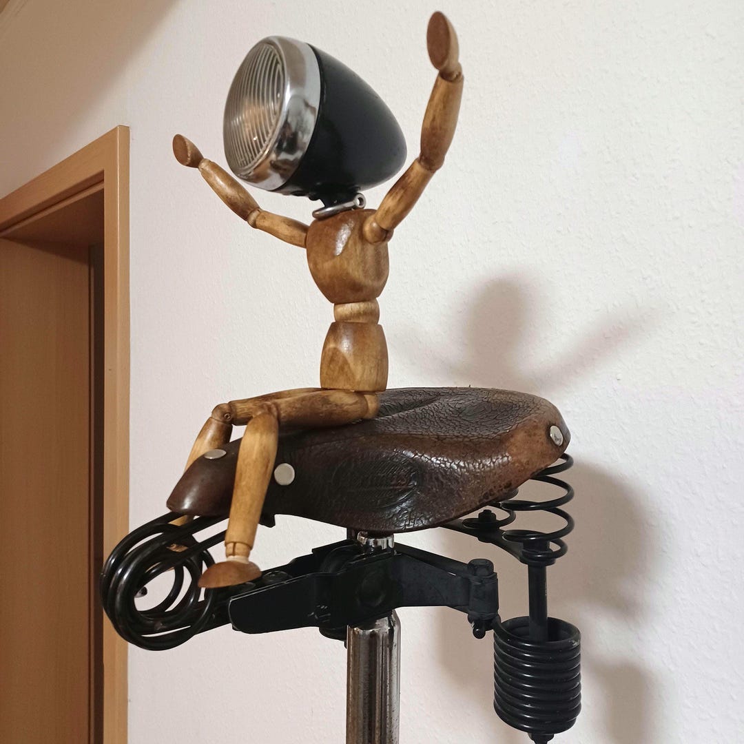 Artistic Lamp Design Original Primus Leather Saddle Made in Holland Ca ...