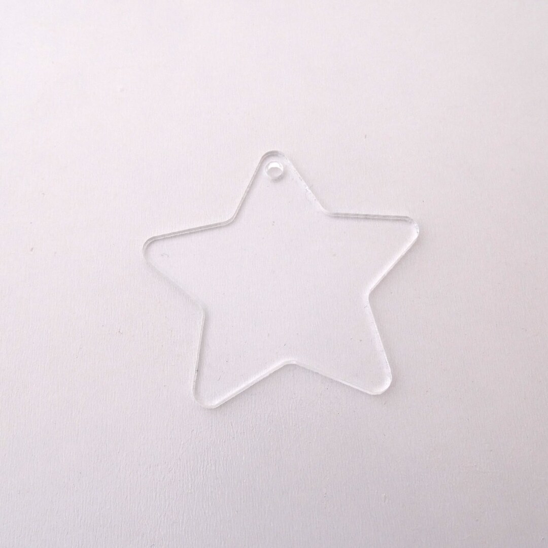50pcs | Craft Star Shape Clear Acrylic | Clear Acrylics | Plexiglass ...